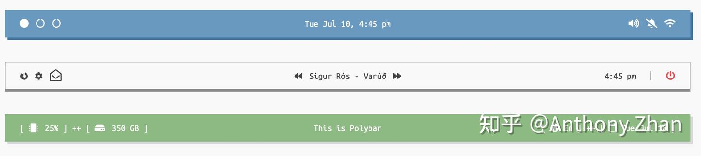 Arch Linux - polybar美化i3wm桌面 - 知乎