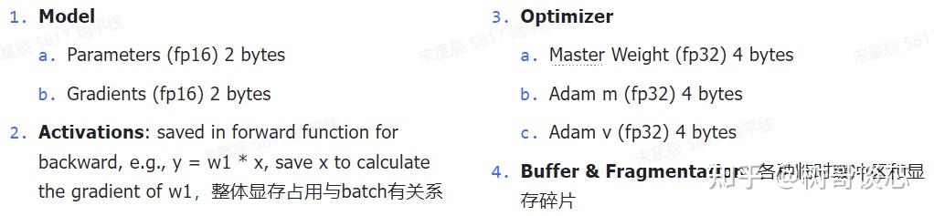 LLM Training GPU显存耗用量估计 - 知乎