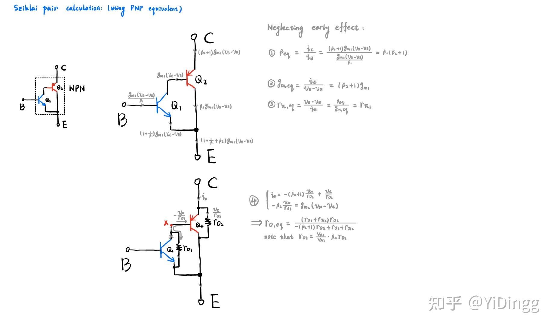 复合三极管: 达灵顿管与 Sziklai 管 (Compound BJT: Darlington Pair and Sziklai Pair ...