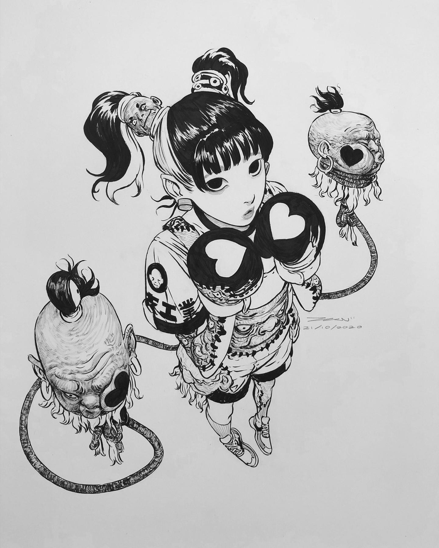 马来西亚插画师 Zeen Chin——恐怖与美感的二进制 - 知乎