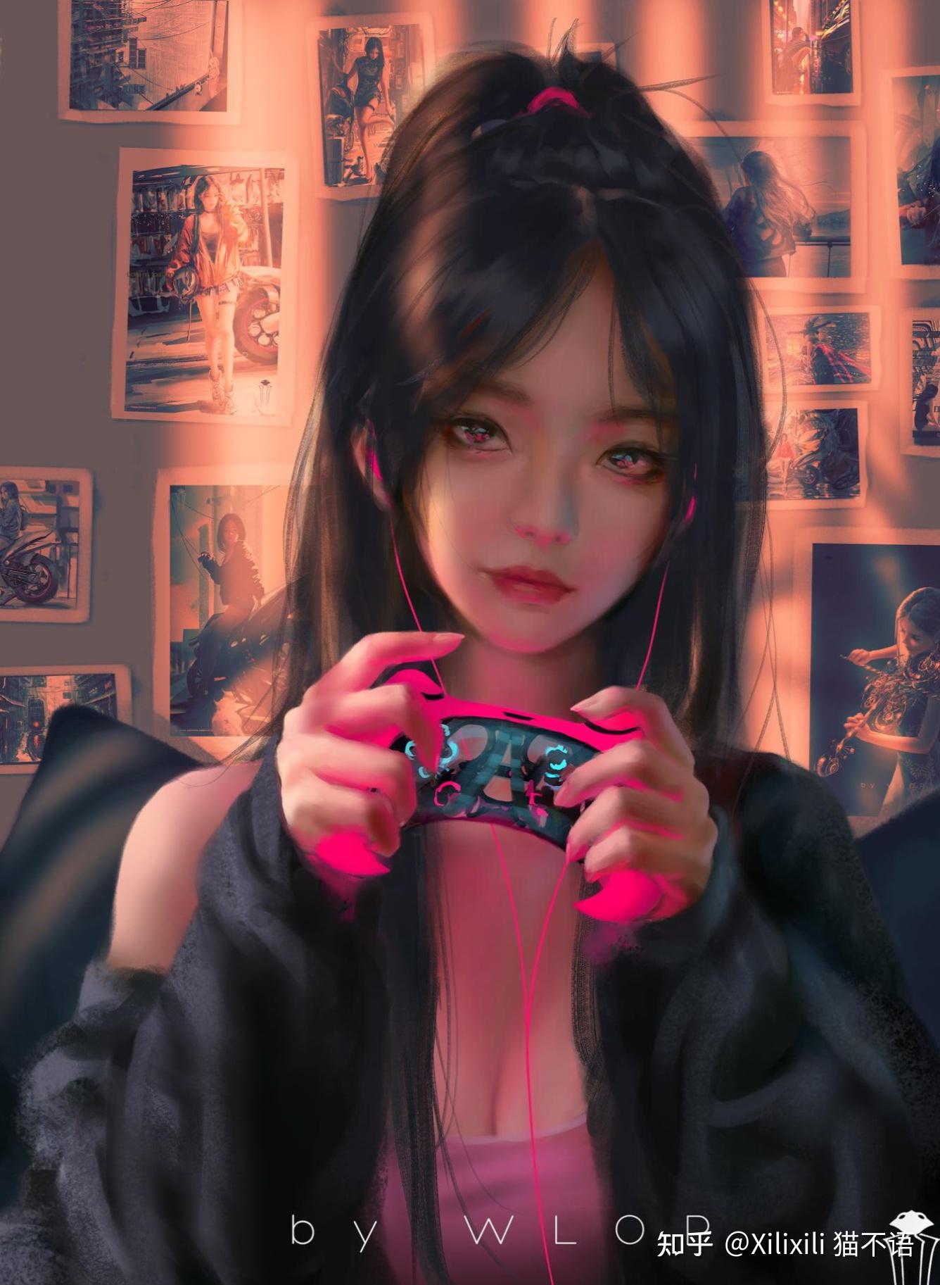 我喜欢的-鬼刀WLOP最新全面屏电脑、手机壁纸&头像无水印-Xilixili猫不语 - 知乎