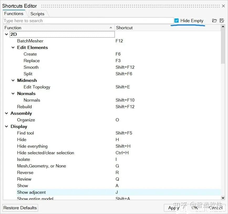 HyperMesh新界面自定义快捷键及查询 - 知乎