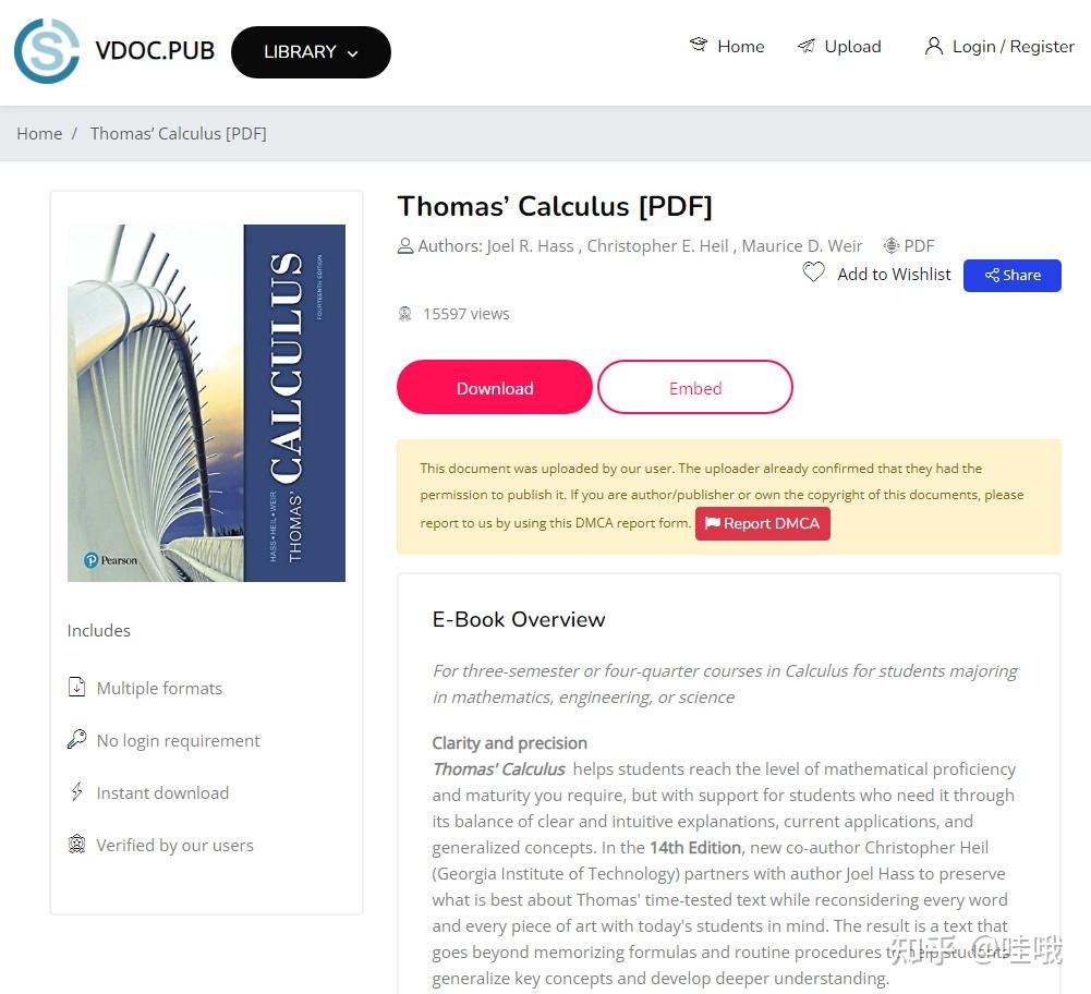一个免费的英文版教材下载网站VDOC.PUB - 知乎