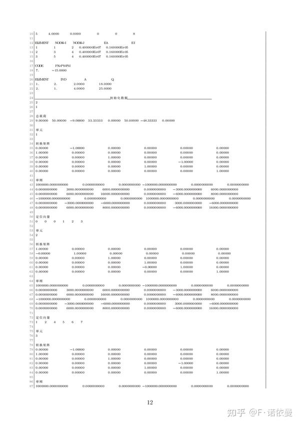 平面钢架的矩阵位移法先处理法程序设计（fortranmatlab版） 知乎