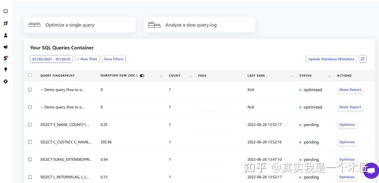 最受欢迎的五个SQL优化工具 - 知乎