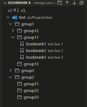 推荐一个支持标签排序，分组嵌套的vscode bookmark插件：bookmark X - 知乎