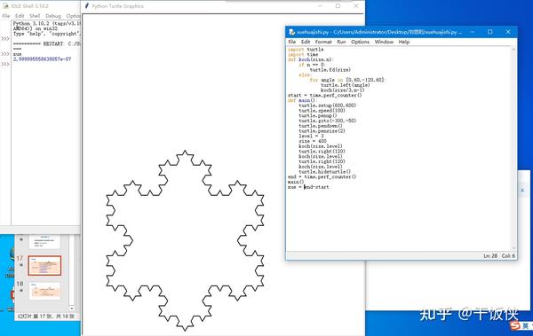 Python“科赫雪花小包裹”青 岛 滨 海 学 院 实 验 报 告 知乎