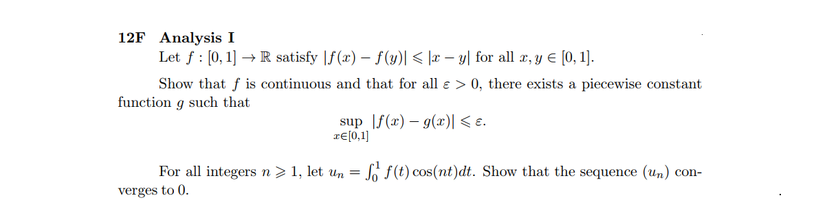 Cambridge Maths Tripos（1） 2016-1A-1-3,12 - 知乎