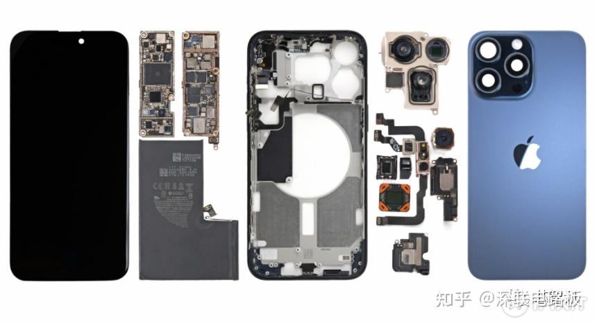 柔性电路板厂之拆解iPhone 15 Pro Max：内部细节及元器件大曝光！ - 知乎
