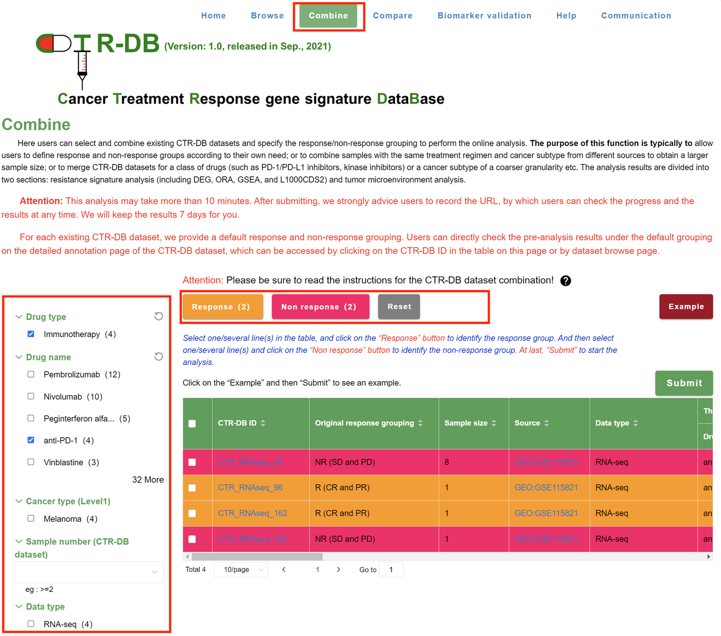 癌症治疗响应预测标志物发现和验证的有力用具CTR-DB - 知乎