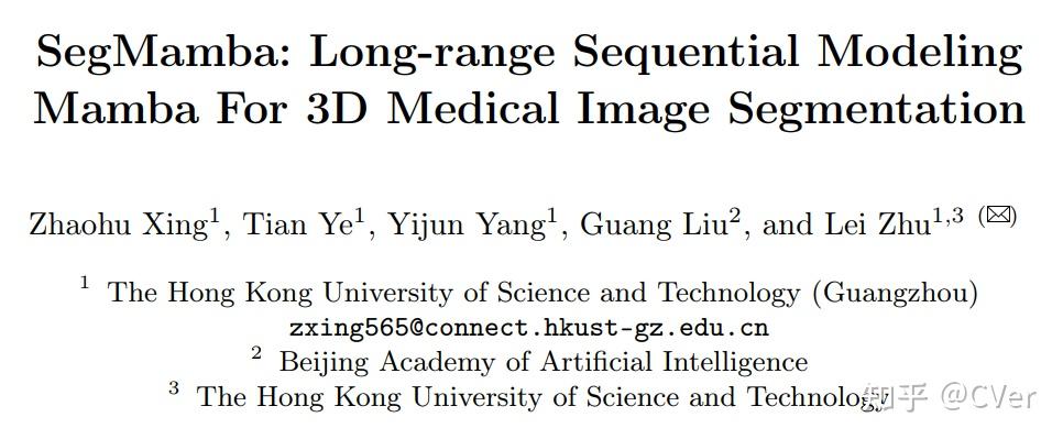 超越SwinUNETR！SegMamba：3D医学图像分割的远程序列建模Mamba - 知乎
