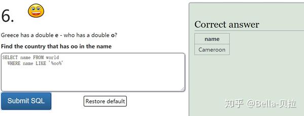 sqlzoo练习2（含答案）：SELECT names (like) - 知乎