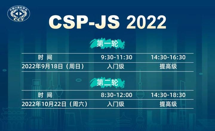 CCF关于举办CSP-JS 2022的通知 - 知乎
