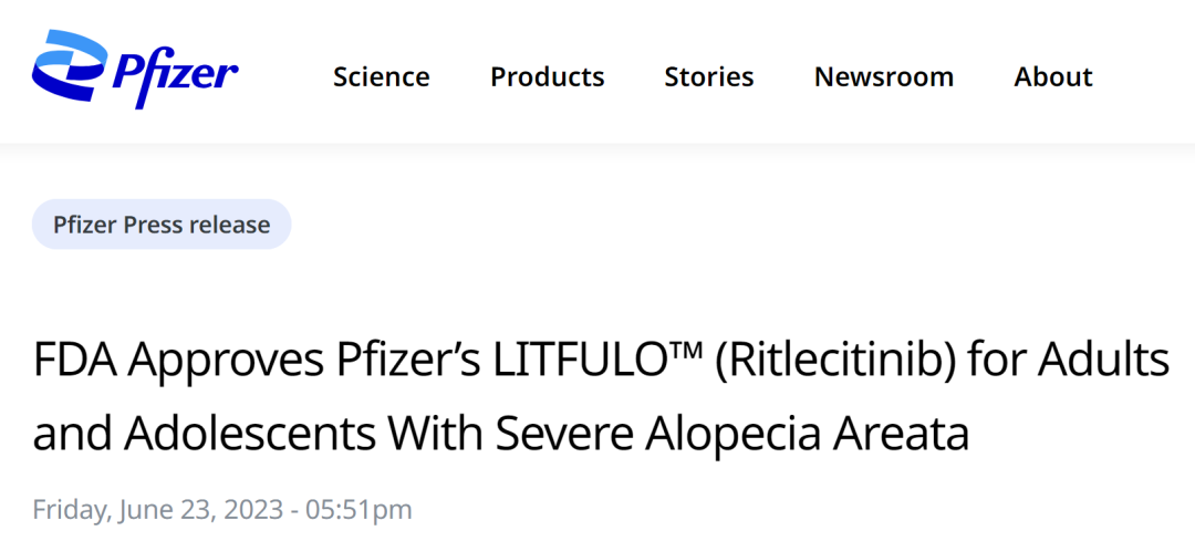 里程碑！FDA批准辉瑞脱发药物LITFULO™，首款获批用于青少年患者的新药！ - 知乎