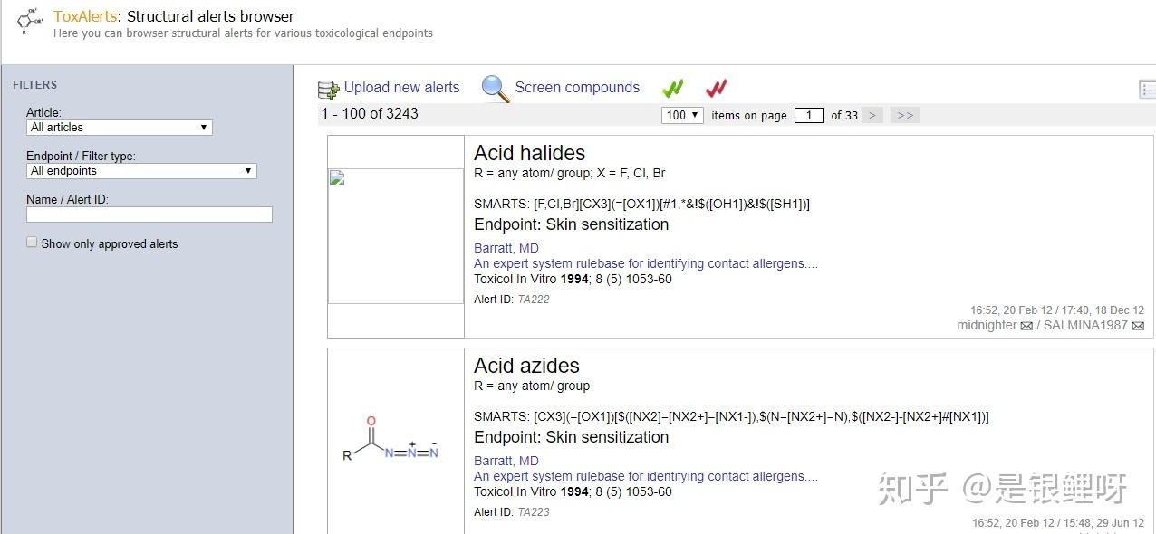 【Structural Alerts】如何识别化合物中的警示结构？ - 知乎