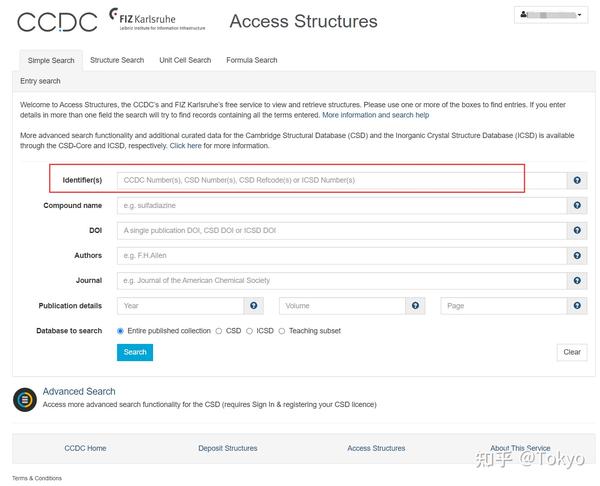 通过CCDC号下载CIF文件 - 知乎