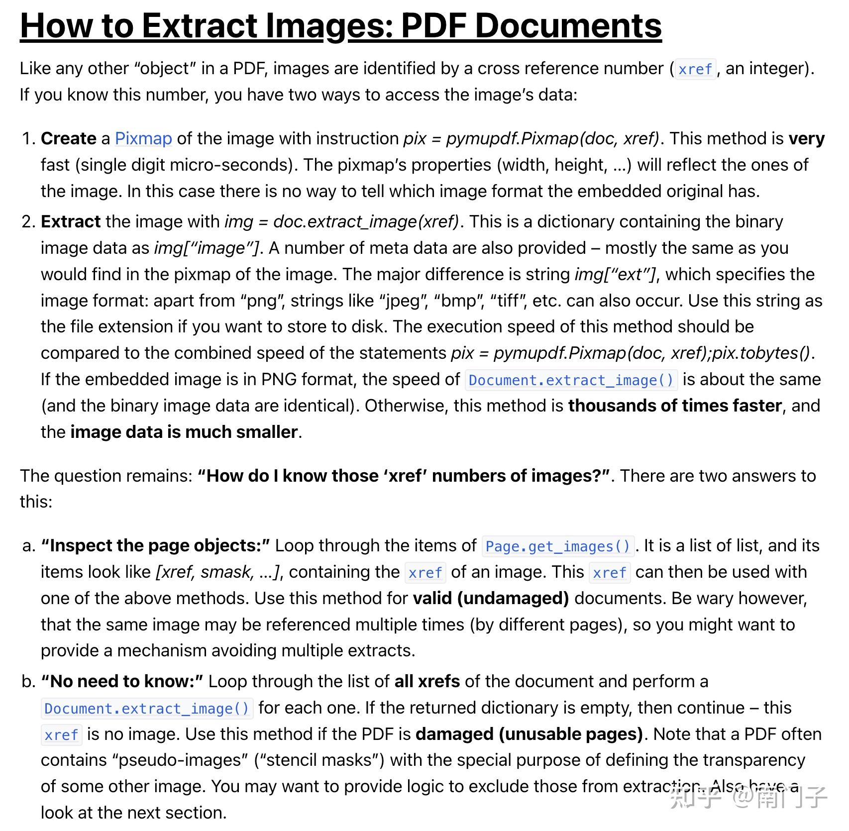 为PyMuPDF打Call！使用PyMuPDF提取PDF中的图片 - 知乎