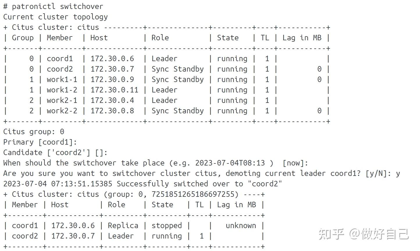 PostgreSQL 分布式高可用集群方案 - 知乎