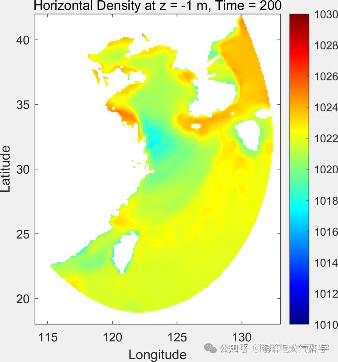 matlab读取fvcom结果并计算密度画出密度平面分布图 - 知乎