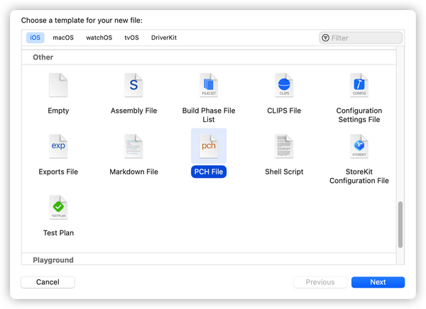 iOS添加pch头文件 - 知乎