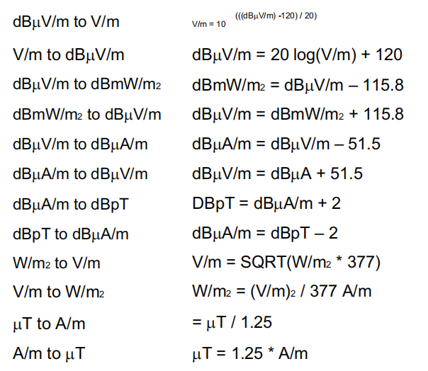 收藏！EMC标准及测试、换算公式大全！ - 知乎