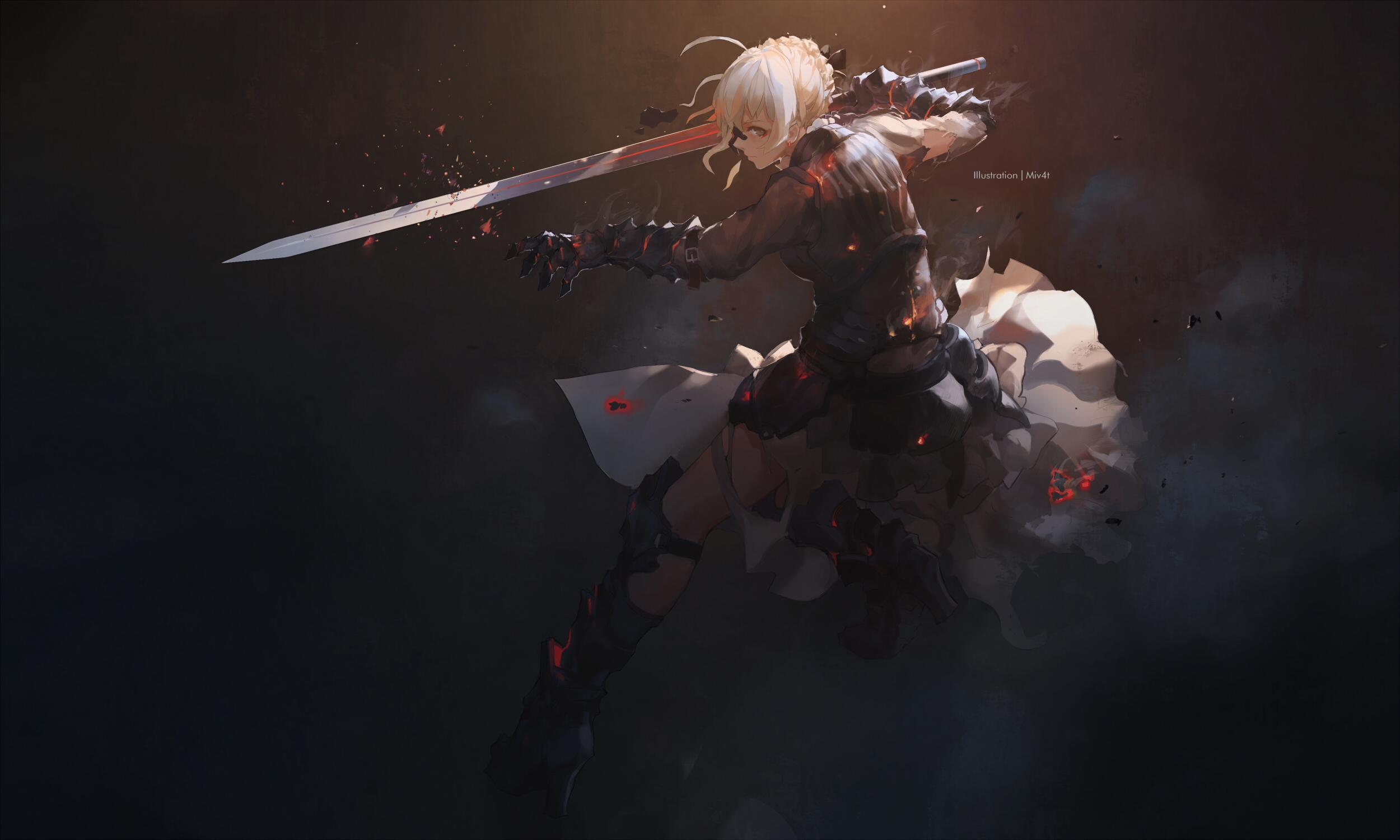 动漫壁纸and美图 Fate第十二弹 阿尔托莉雅·潘德拉贡(黑saber) 知乎