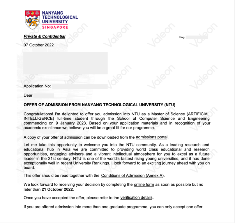 留学经验分享|拿到NTU的offer真的好激动 - 知乎