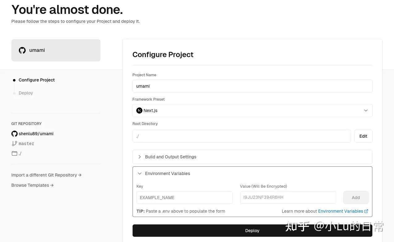 如何在 Vercel 上部署 Umami - 知乎