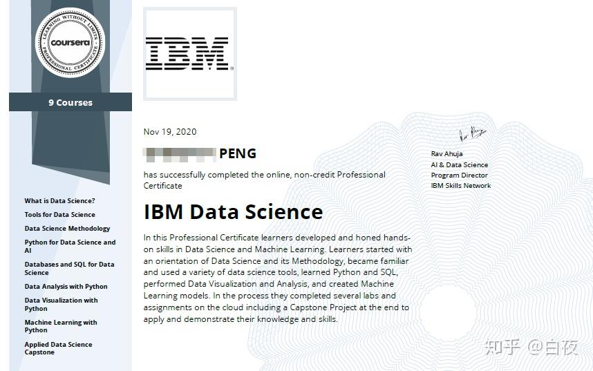 IBM 数据科学家认证（Data Science Professional) - 知乎