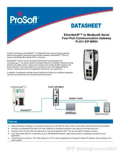 PROSOFT 用于 CompactLogix 的 Modbus Serial Lite 通信模块 MVI69L-MBS - 知乎