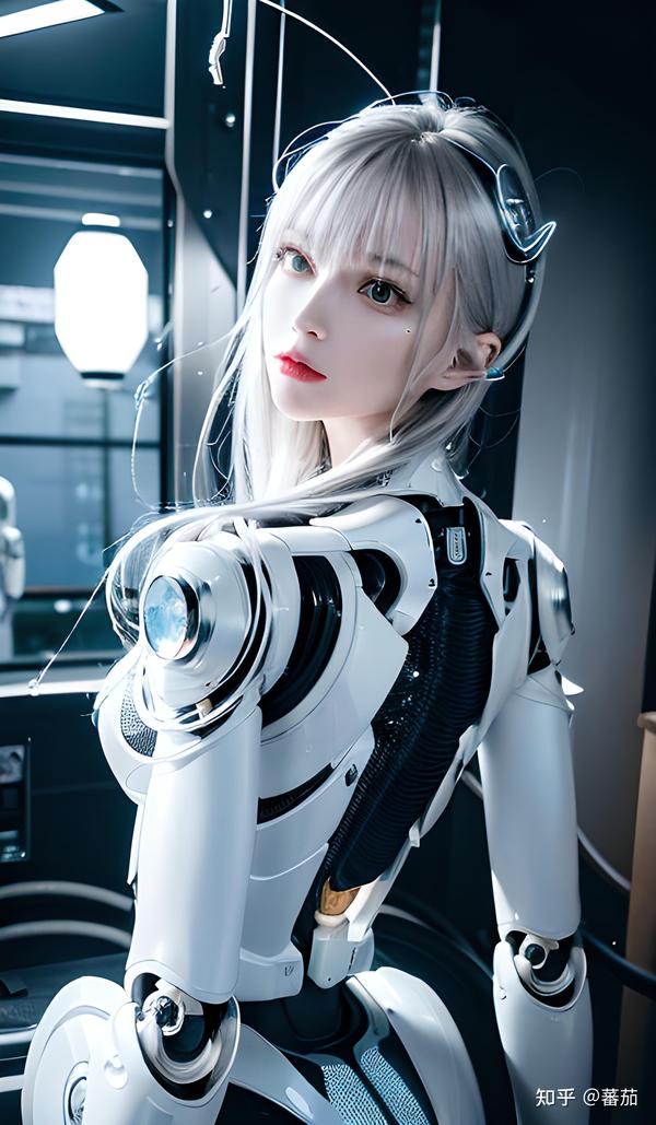 科技与艺术的完美结合:白发人形机械女带你领略机器人之美 知乎