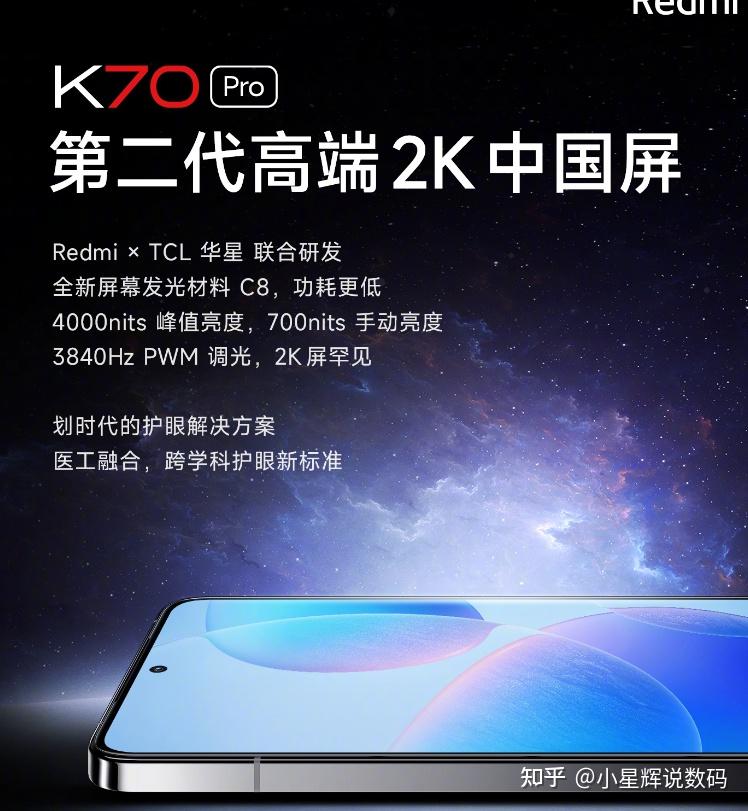 红米K70 Pro确定搭载2K屏，3840Hz+4000nits，红米K60价格大跳水 - 知乎