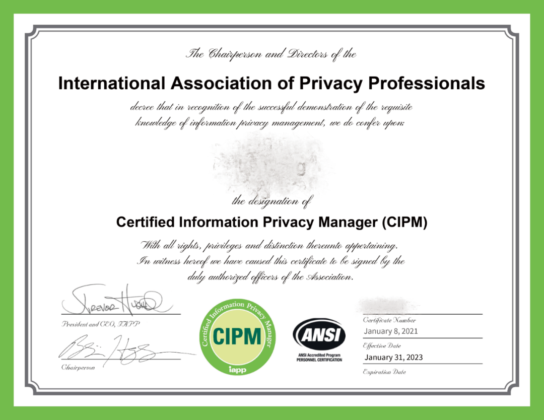IAPP数据隐私合规-CIPM详解！ - 知乎