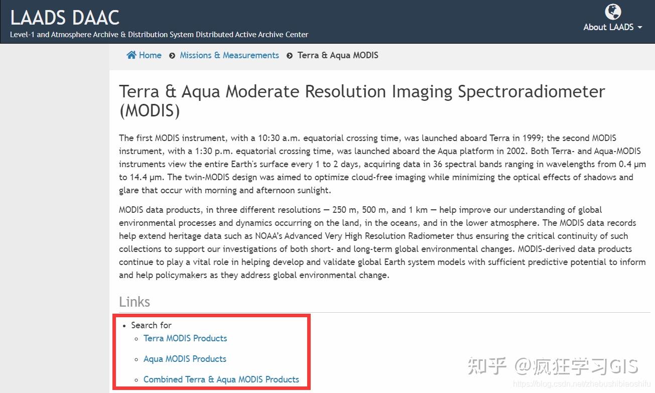 基于LAADS DAAC的MODIS遥感影像各产品批量下载方法 - 知乎