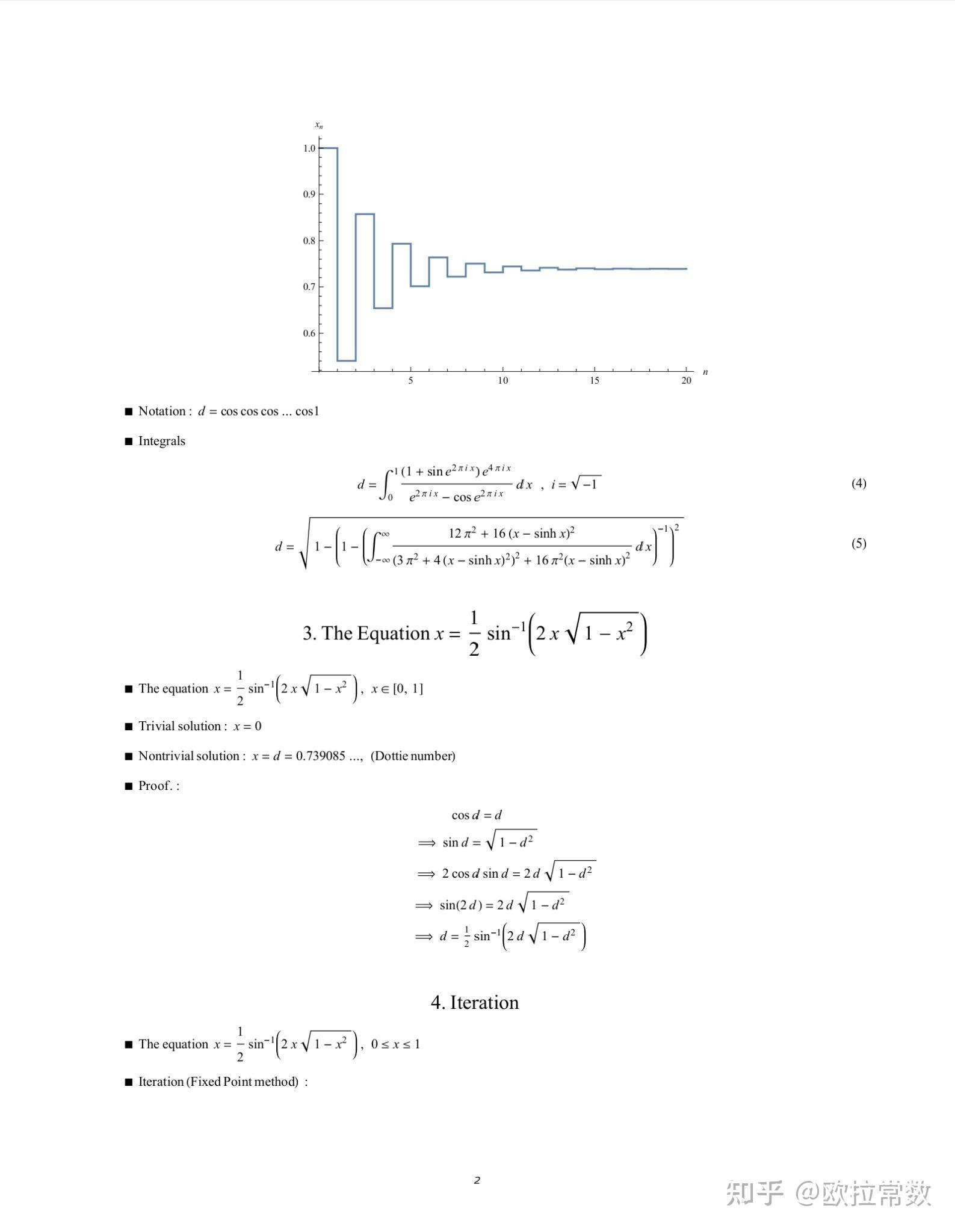 Fixed Point Method , Dottie Number - 知乎