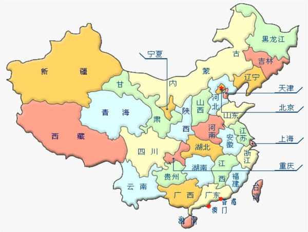 【知识】中国各省市行政简图(地图) - 知乎