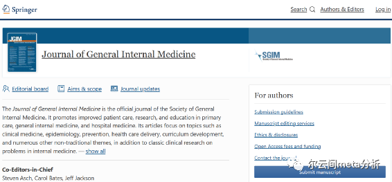 推荐一本影响因子6分+、收录meta分析的中科院2区SCI期刊 - 知乎