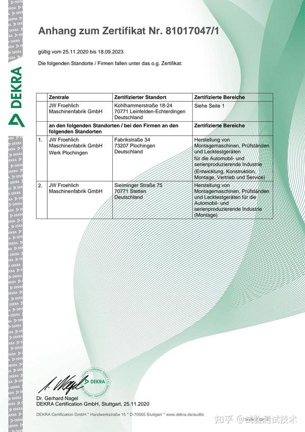 JW Froehlich 泄露试验机技术测试标准试验机技术测试标准 - 知乎