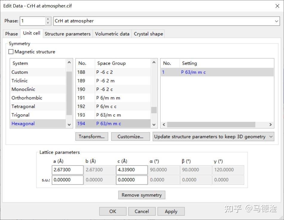 关于Material Studio和Vesta导出来的cif文件的差别 - 知乎