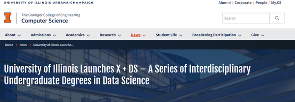【易度留学】不要只盯着CS+X专业了，UIUC推出4个X+DS本科学位课程，2023就可以申请... - 知乎