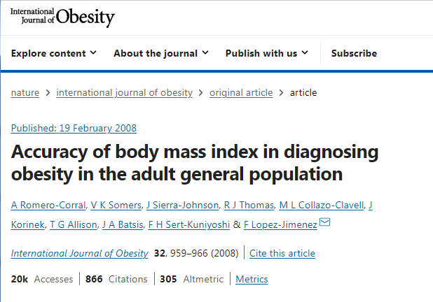 BMI——一个并不完美的衡量指标 - 知乎