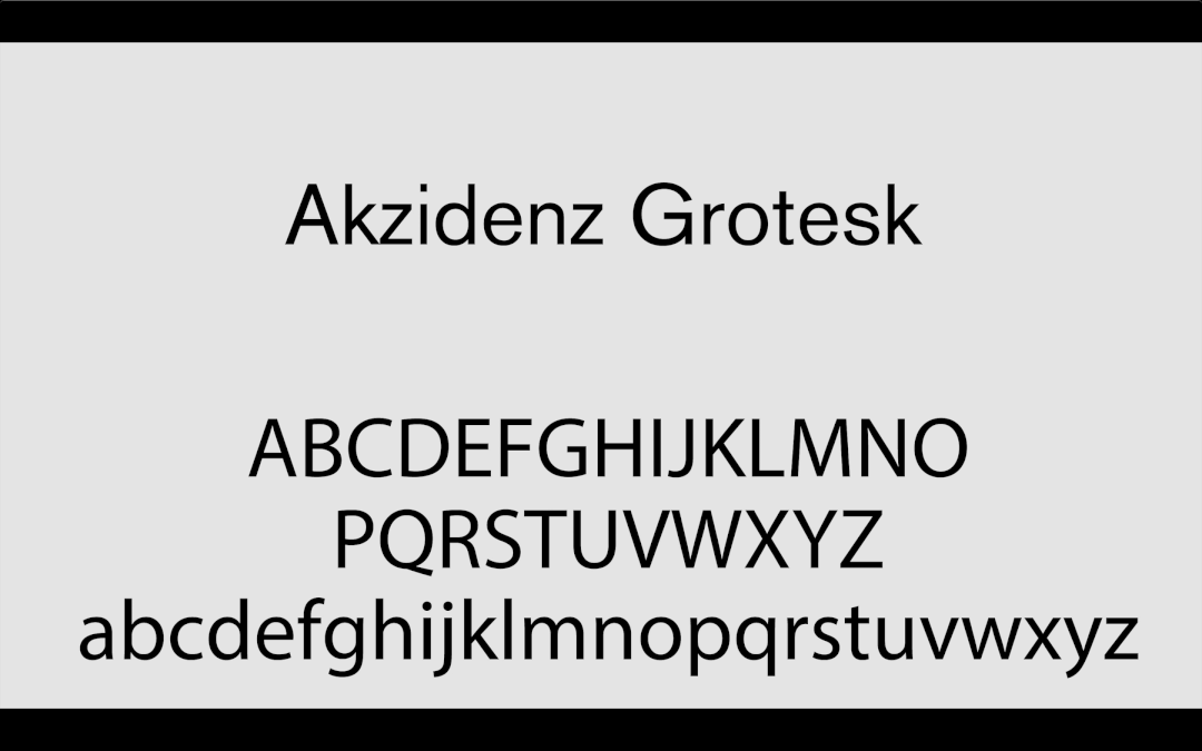 西文字体（2）| 设计师常用字体推荐——Akzidenz Grotesk - 知乎