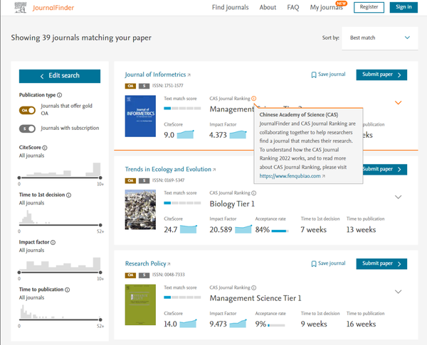 Elsevier旗下选刊神器，一键匹配期刊（附教程及链接） - 知乎
