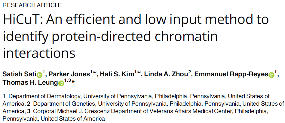 Hi-C 3.0融合CUT&Tag，表观新技术HiCUT上市！ - 知乎