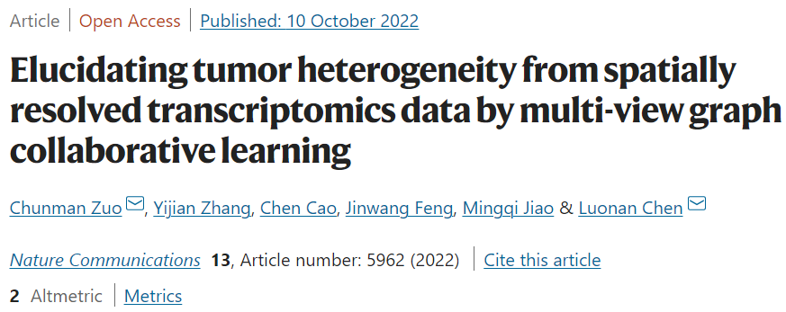 中科院团队开发了一种多视图图协作学习模型，可从空间分辨转录组学数据中阐明肿瘤异质性 - 知乎