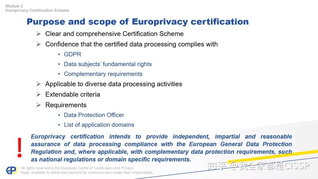 Europrivacy认证体系入门-模块2：Europrivacy Certification Scheme - 知乎