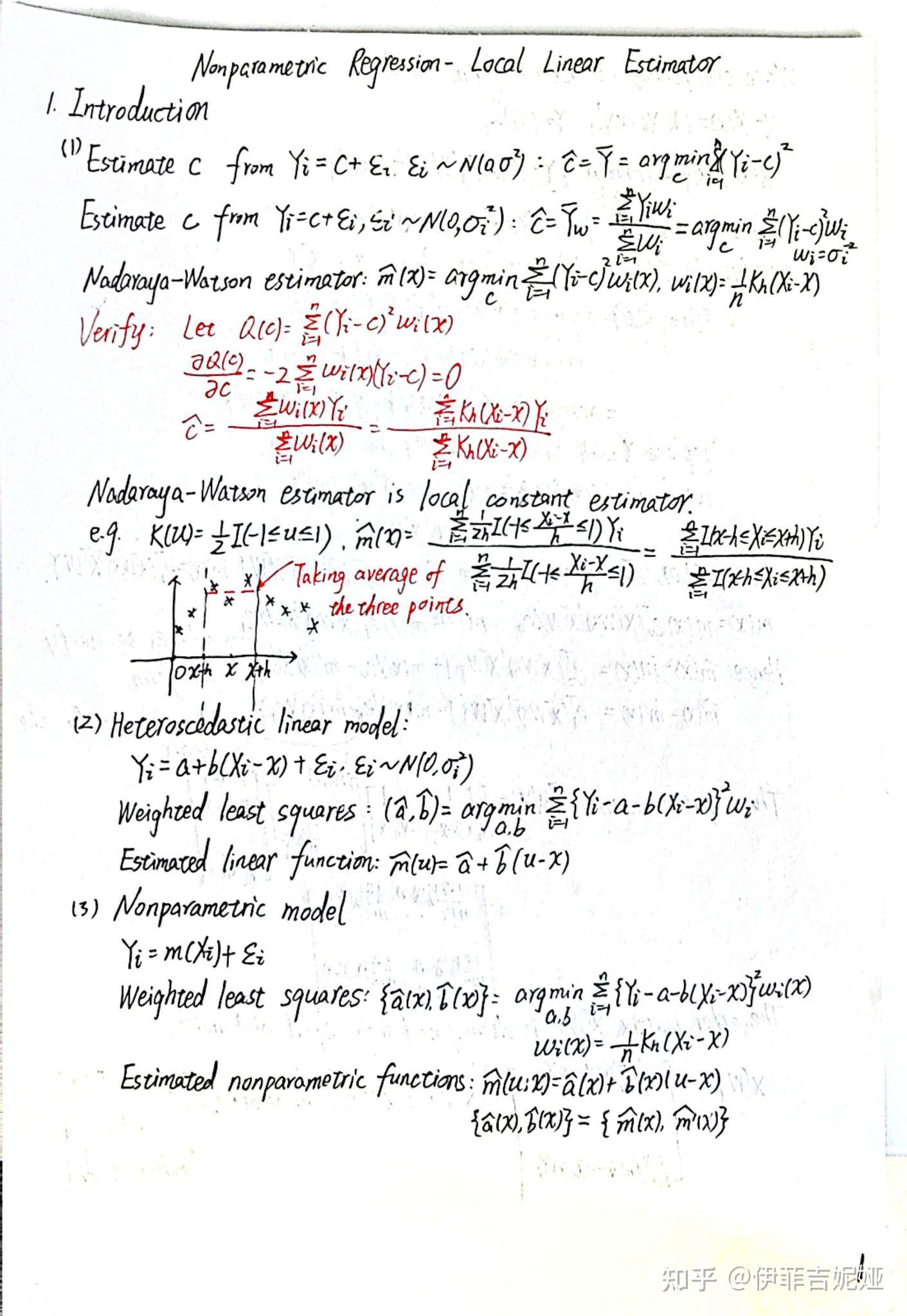 非参数统计基础第四章（Nonparametric Regression: Local Linear Estimator）复习笔记 - 知乎