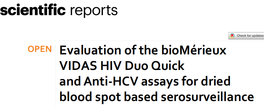 Scientific reports丨基于干血点标本的HIV和HCV检测 - 知乎