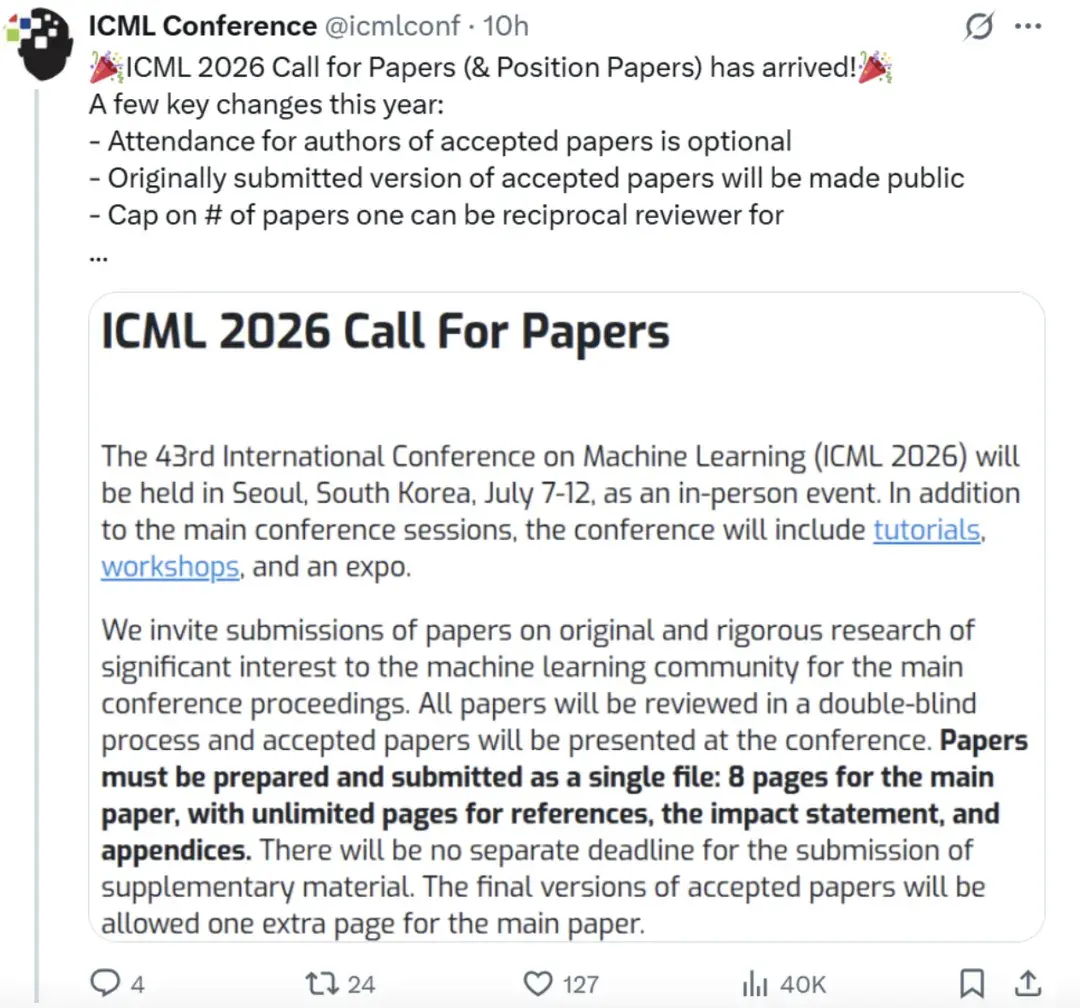 ICML 2026新规「避坑」指南：参会非必须、原稿将公开、互审设上限 - 知乎