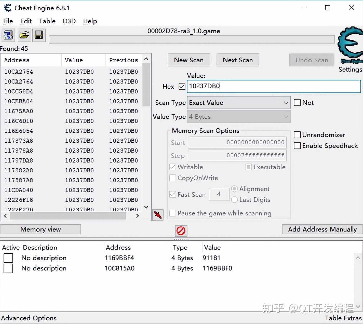 Qt实现的红色警戒3修改器 - 知乎
